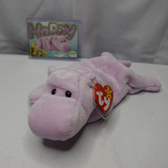 Ty | Toys | Vintage Ty Beanie Babies Happy Hippo Style 46 | Poshmark